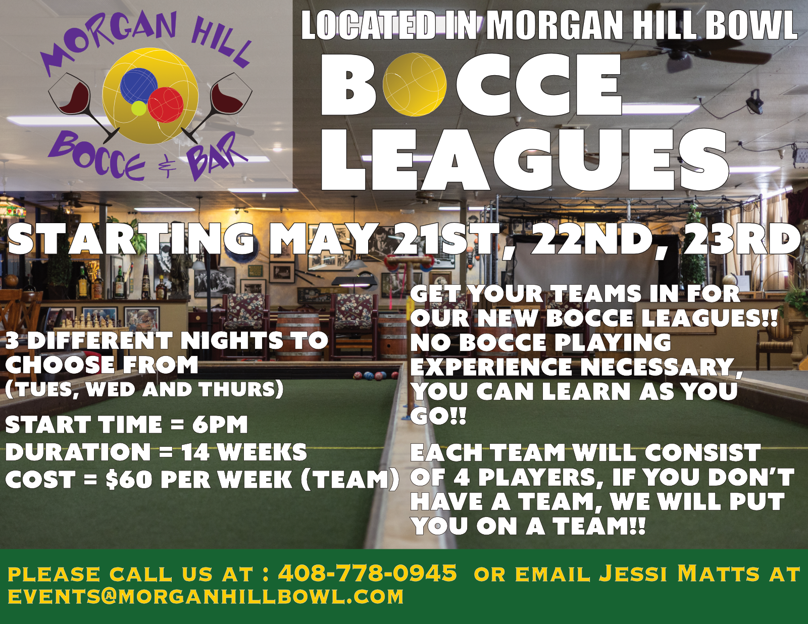 Bocce Lounge – Morgan Hill Bowl